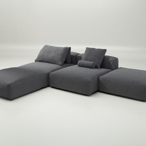 vetsak | Sofa Set 08 - Daybed - loop loop - anthracite | Modulares Sof – vetsak®