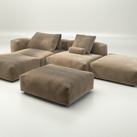 vetsak | Sofa Set 09 - The Island - cord velour - sand | Modulares Sof – vetsak®