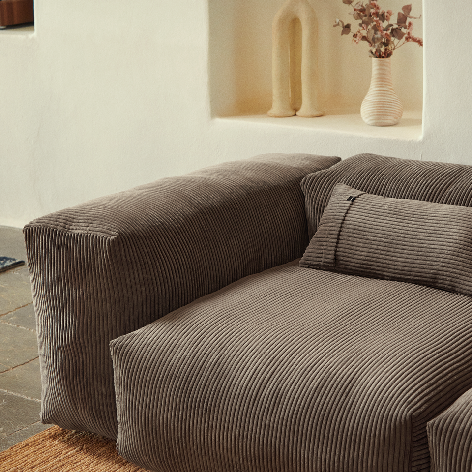 vetsak | Sofa Set 02 Large - Cord Velour - Mocha | Modulares Sofa | 3 ...
