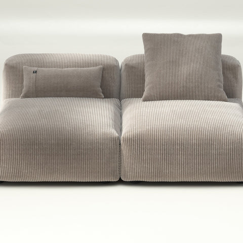 vetsak | Sofa Set 01 Medium - cord velour - platinum | Modulares Sofa ...