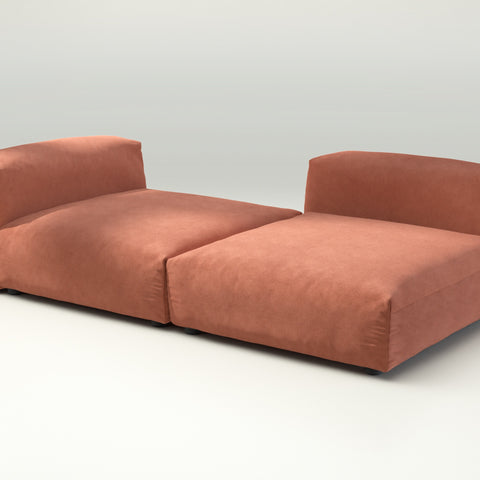 vetsak | Sofa Set 01 XLarge - velvet - peach | Modular Sofa | 3.5 Seat ...