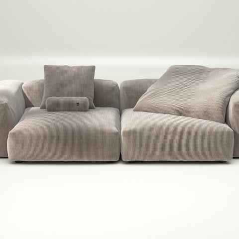 vetsak | Sofa Set 02 Large - cord velour - platinum | Modulares Sofa ...